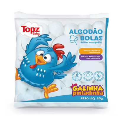 ALGODAO BOLAS GALINHA PINTADINHA 50G