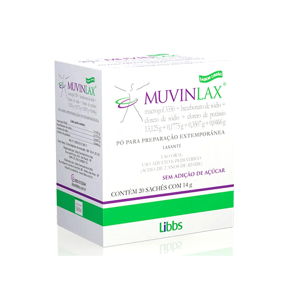 Muvinlax 20 Envelopes 14 Gramas Cada Libbs