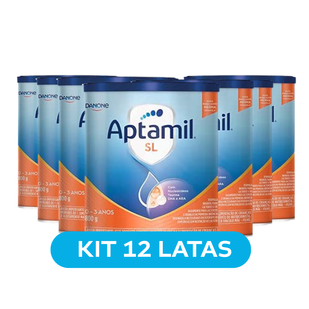 LEITE PO APTAMIL SEM LACTOSE L | KIT 12 UNIDADES
